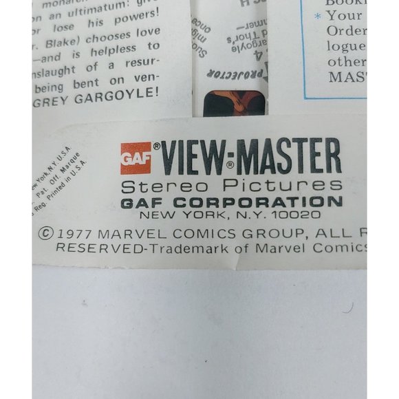 GAF | Toys | Vintage View Master Thor 977 The Wrath Of Odin Complete W ...